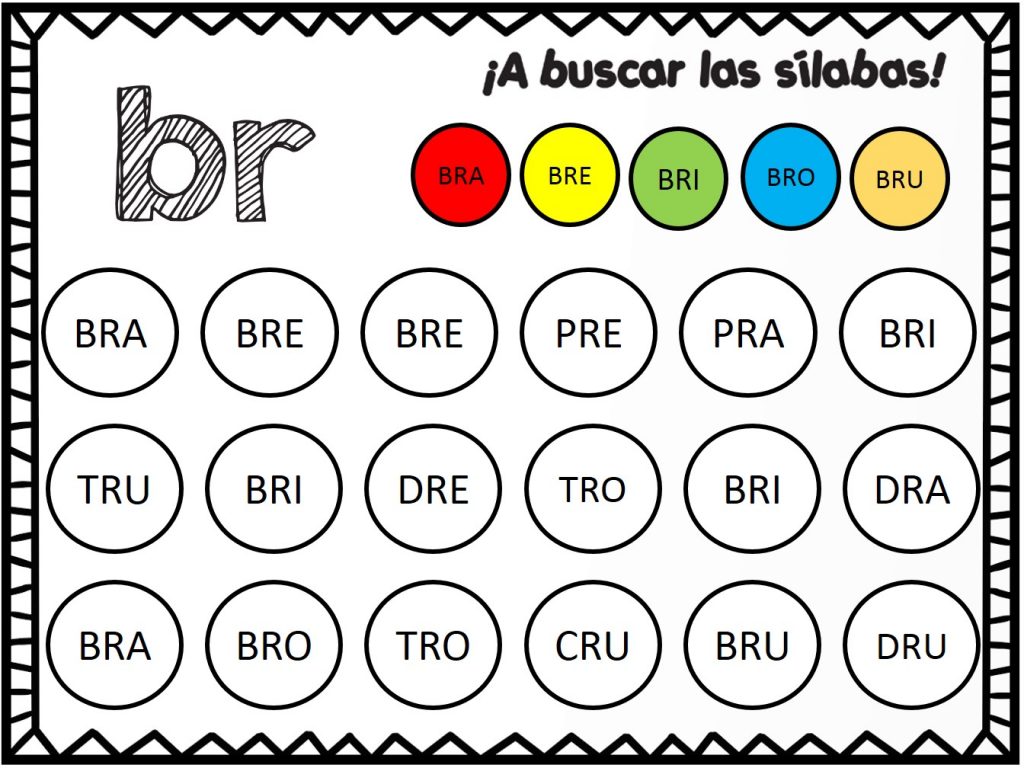 ROTACISMO vamos a buscar y colorear las sílabas TRABADAS - Orientacion ...