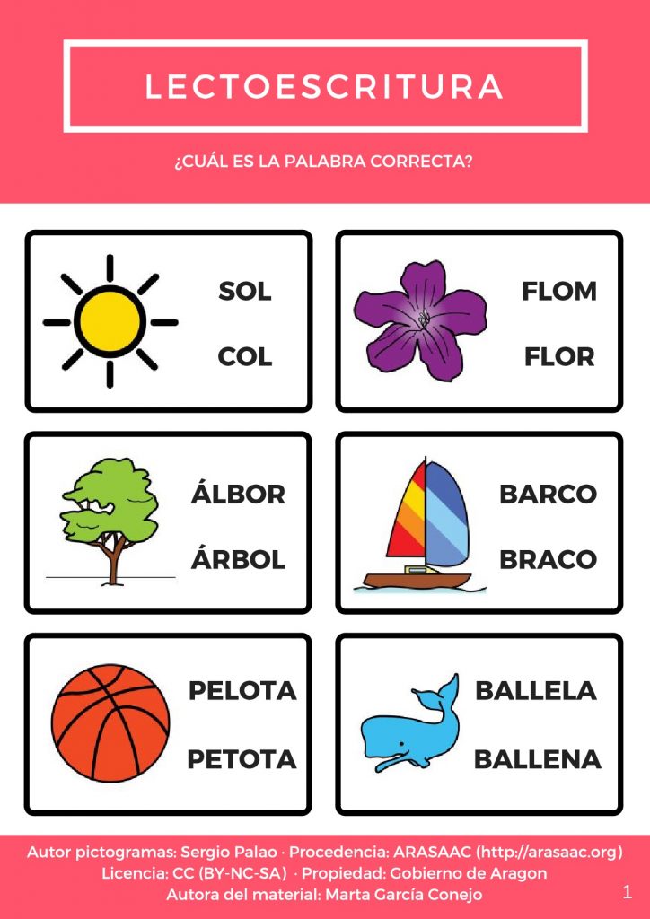 Lectoescritura ¿CUÁL ES LA PALABRA CORRECTA? -Orientacion Andujar