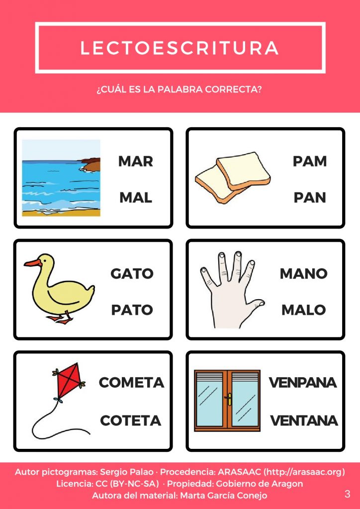 Lectoescritura ¿CUÁL ES LA PALABRA CORRECTA? -Orientacion Andujar