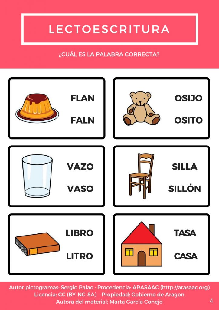 Lectoescritura ¿CUÁL ES LA PALABRA CORRECTA? -Orientacion Andujar
