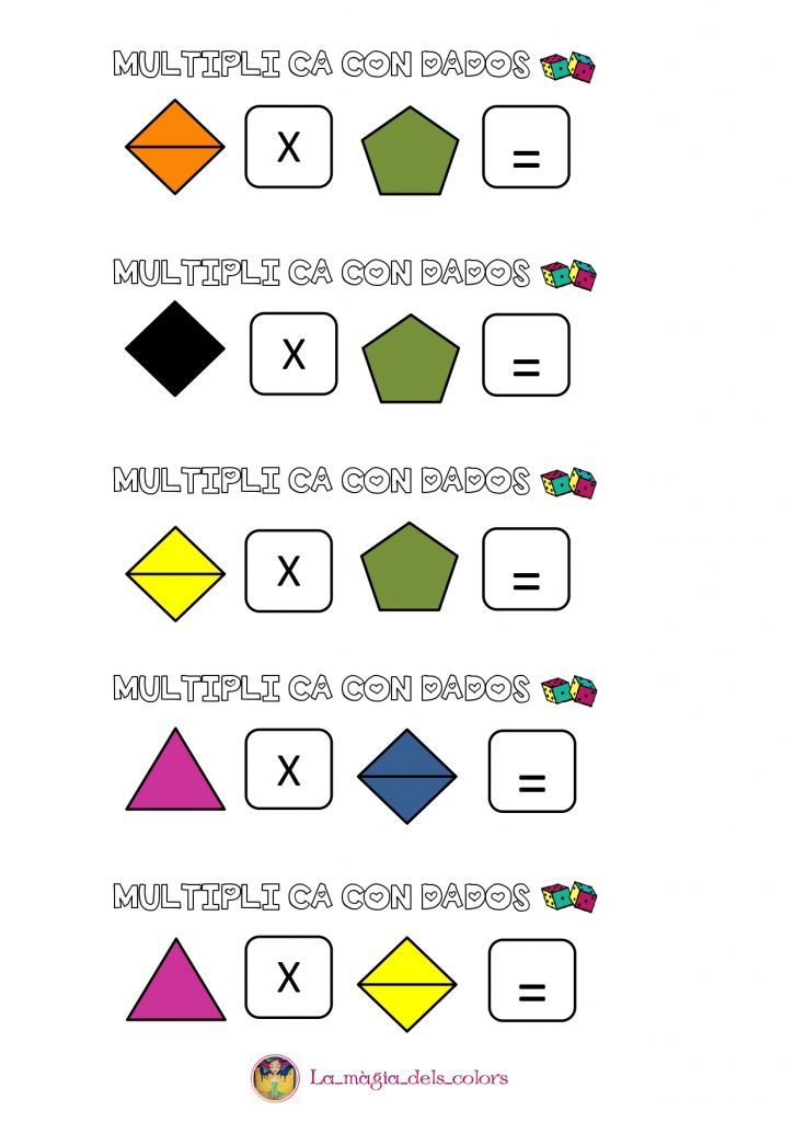 Juegos de mates MULTIPLICAMOS CON DADOS CAST-CAT -Orientacion Andujar