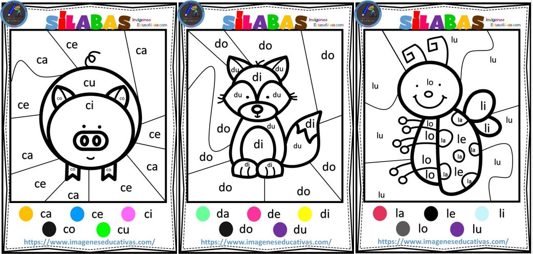 Coloreamos de forma divertida por sílabas -Orientacion Andujar