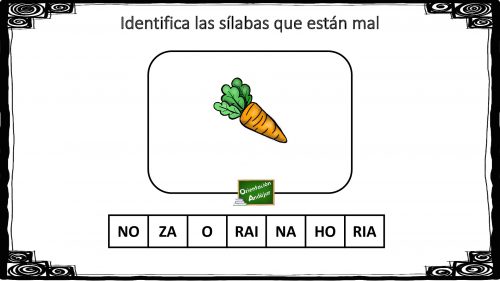 Fichas conciencia silábica: Identifica las sílabas incorrectas ...