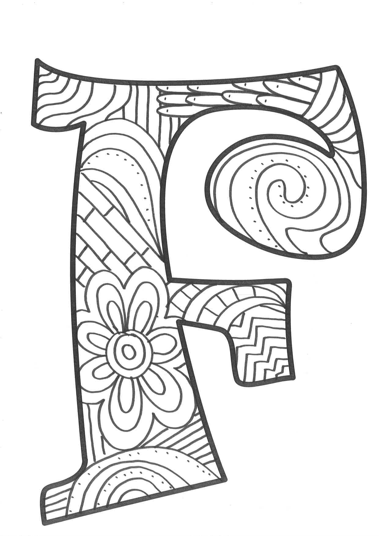 mandaletras Mandalas súper originales con las letras del abecedario ...