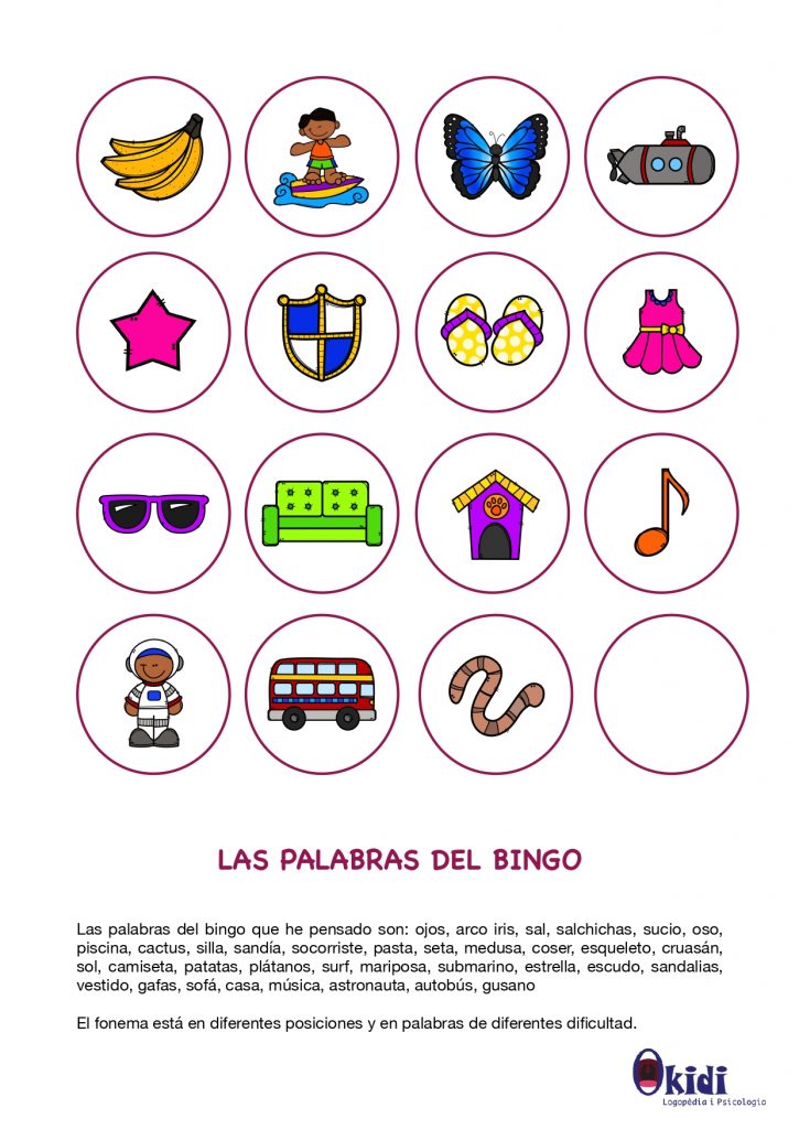 Bingo de la S castellano y catalan -Orientacion Andujar