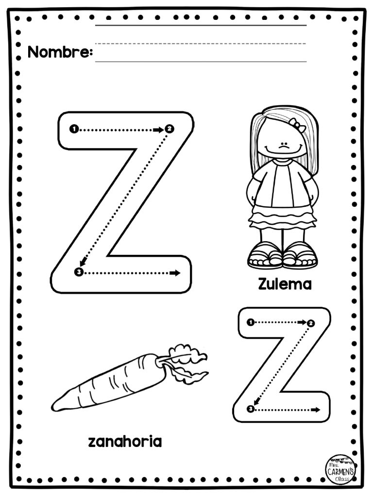 Preciosas Fichas de Abecedario para Colorear -Orientacion Andujar