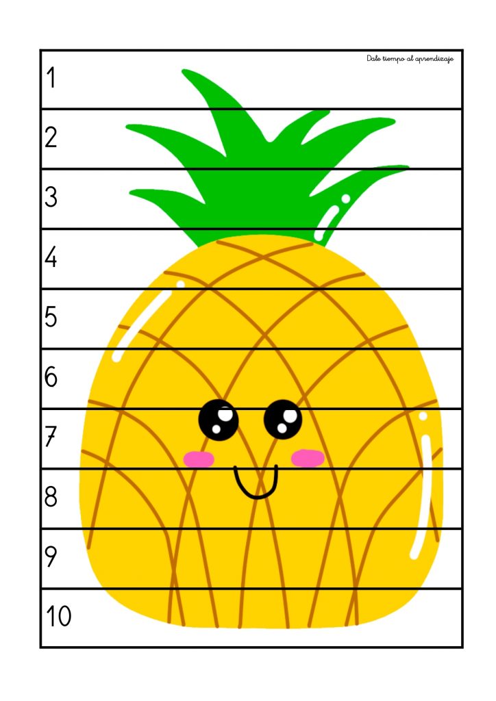 Puzzles FRUTAS Un juego para trabajar la coordinación viso-motriz ...