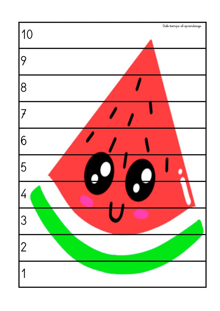 Puzzles FRUTAS Un juego para trabajar la coordinación viso-motriz ...