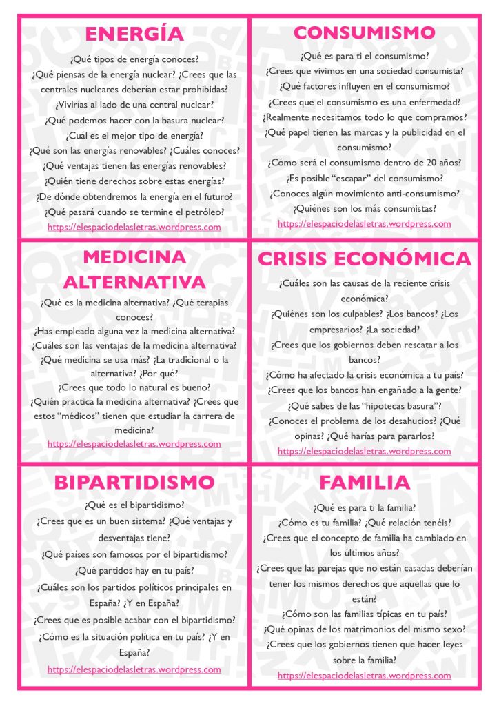 48 tarjetas trabajamos la EXPRESION ORAL -Orientacion Andujar