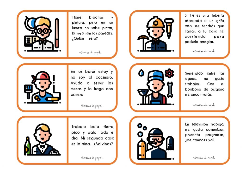 Dominó: Encadenado de profesiones -Orientacion Andujar