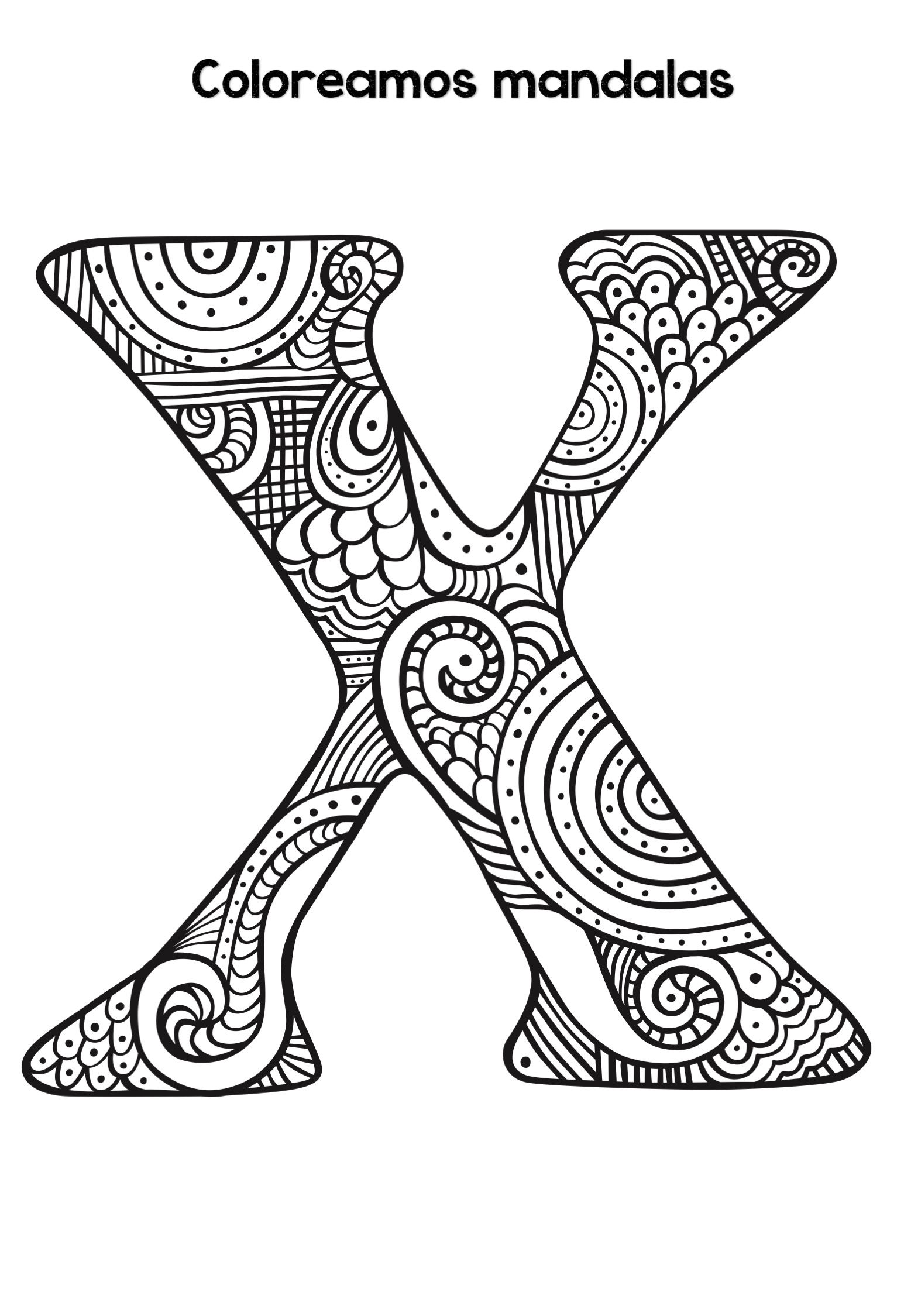 Mandalas Letras Listas Abecedario Abcedario Letra Imprimir ...