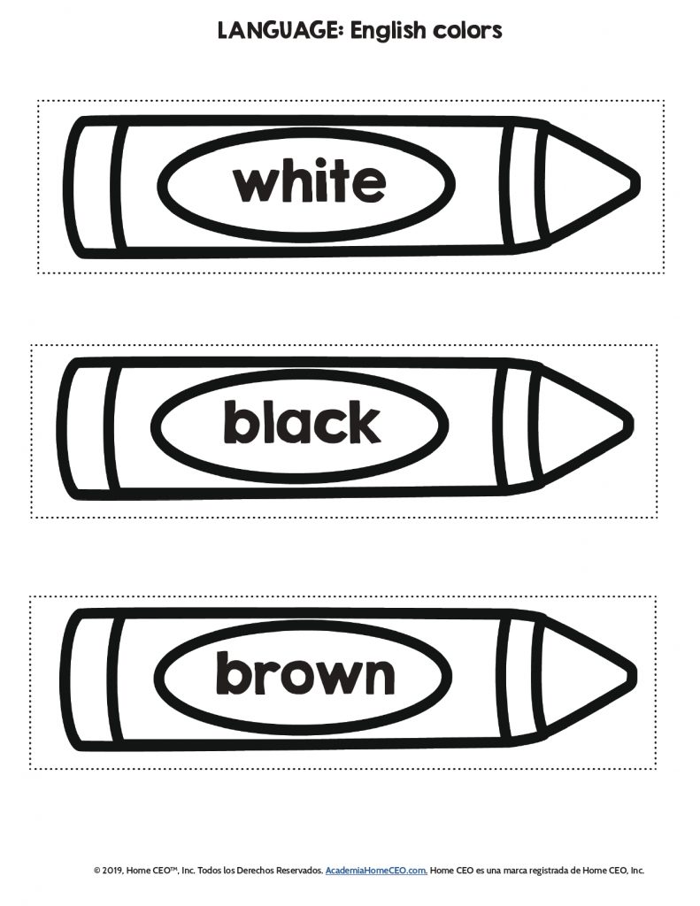 Tarjetas bilingües para trabajar los colores -Orientacion Andujar