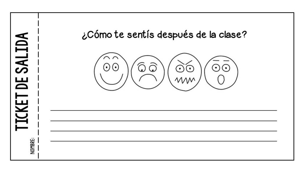 EXIT TICKET editables PARA EVALUAR EL PROCESO -Orientacion Andujar