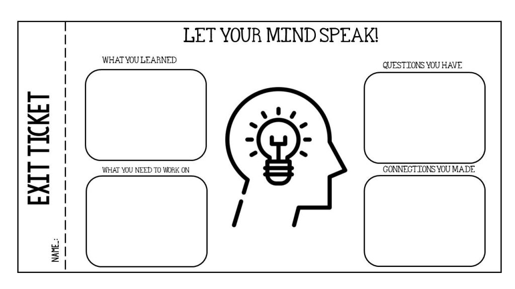 EXIT TICKET editables PARA EVALUAR EL PROCESO -Orientacion Andujar