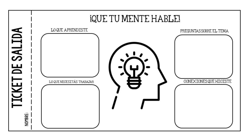 EXIT TICKET editables PARA EVALUAR EL PROCESO -Orientacion Andujar