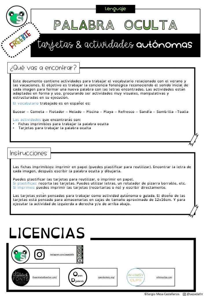 MANIPULATIVOS Encuentra la palabra oculta conciencia fonológica ...