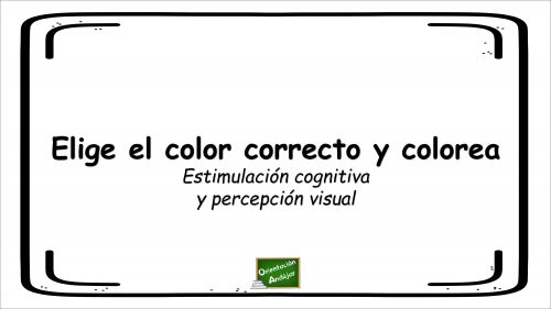 Tarjetas de percepción visual: Elige el color correcto y colorea ...