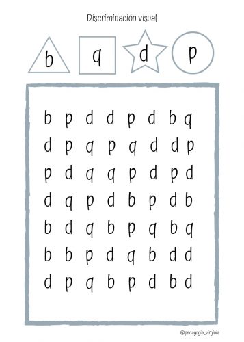 Cuaderno de discriminación b-p-q-d -Orientacion Andujar