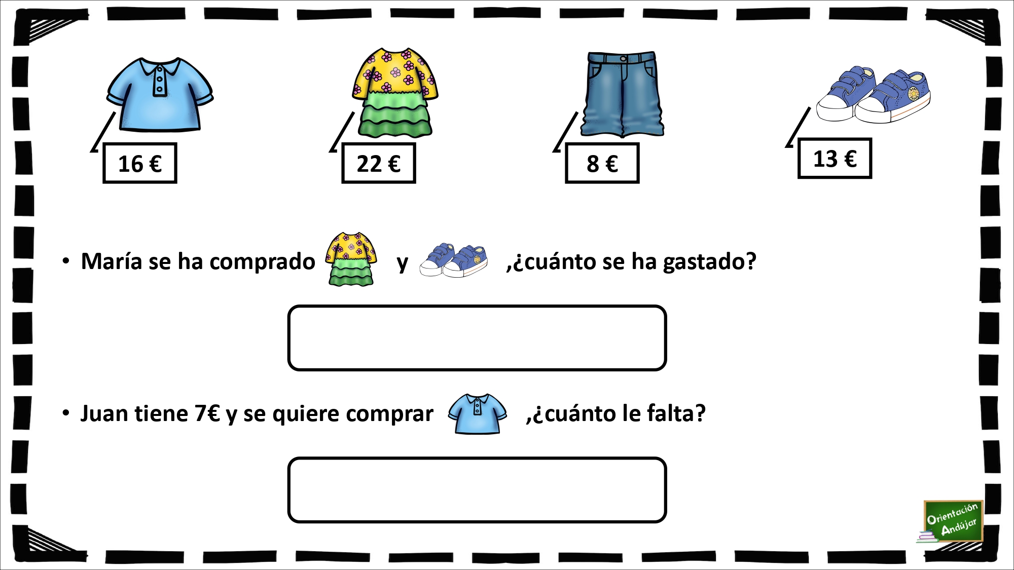 Problemas matemáticos con divertidos dibujos. -Orientacion Andujar