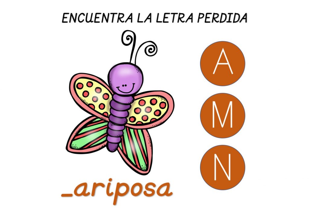CUADERNO 1 ENCUENTRA LA LETRA PERDIDA comienzo de palabra -Orientacion ...