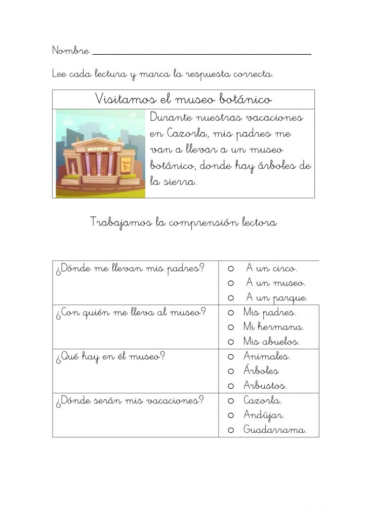 Textos cortos para trabajar la comprensión lectora: Vacaciones de ...