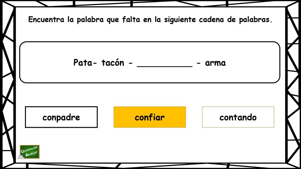 Cadenas de palabras para trabajar la conciencia fonológica -Orientacion ...