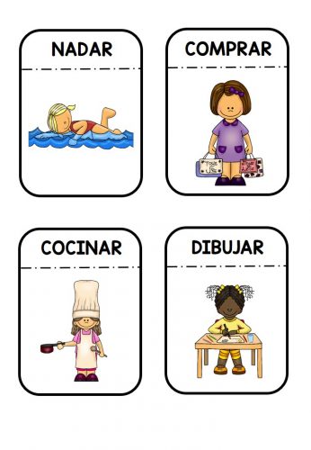 100 TARJETAS DE VERBOS PARA TRABAJAR EN CLASE -Orientacion Andujar