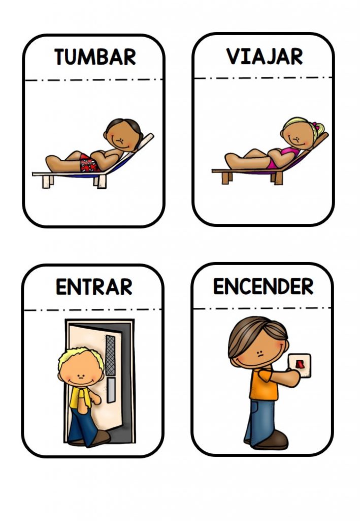 100 TARJETAS DE VERBOS PARA TRABAJAR EN CLASE -Orientacion Andujar