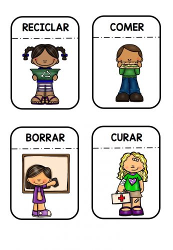 100 TARJETAS DE VERBOS PARA TRABAJAR EN CLASE -Orientacion Andujar