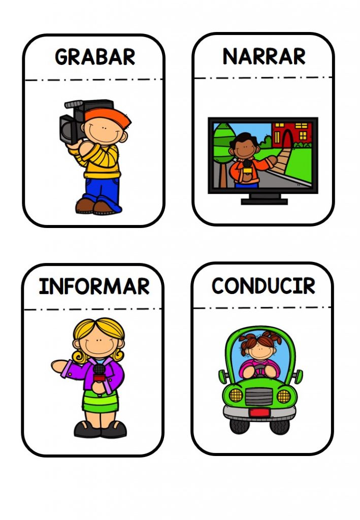 100 TARJETAS DE VERBOS PARA TRABAJAR EN CLASE -Orientacion Andujar