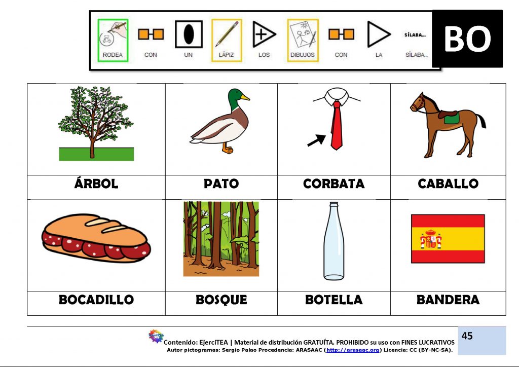 Librito de sílabas "Aprendo a leer" con ayuda de pictogramas, especial ...
