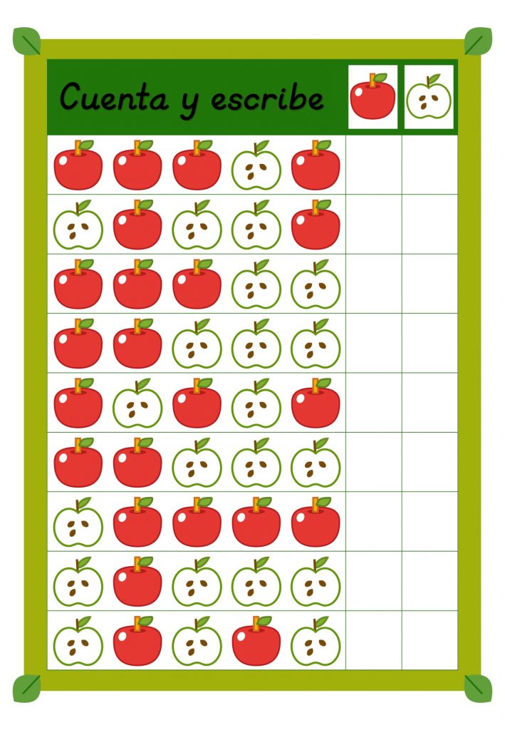 Trabajamos el conteo cuenta y escribe la cantidad11 - Orientación ...