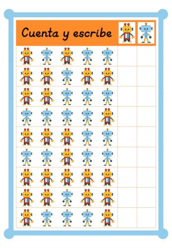 Trabajamos el conteo cuenta y escribe la cantidad -Orientacion Andujar