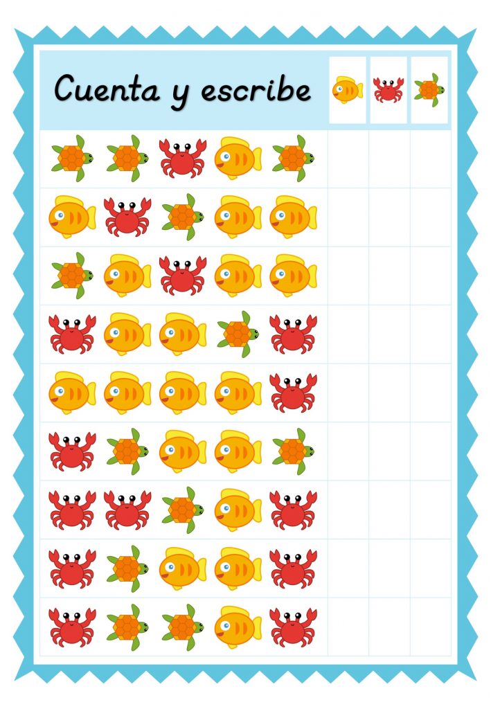 Trabajamos el conteo cuenta y escribe la cantidad9 - Orientación ...