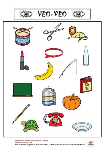 Laminas para jugar al veo-veo -Orientacion Andujar