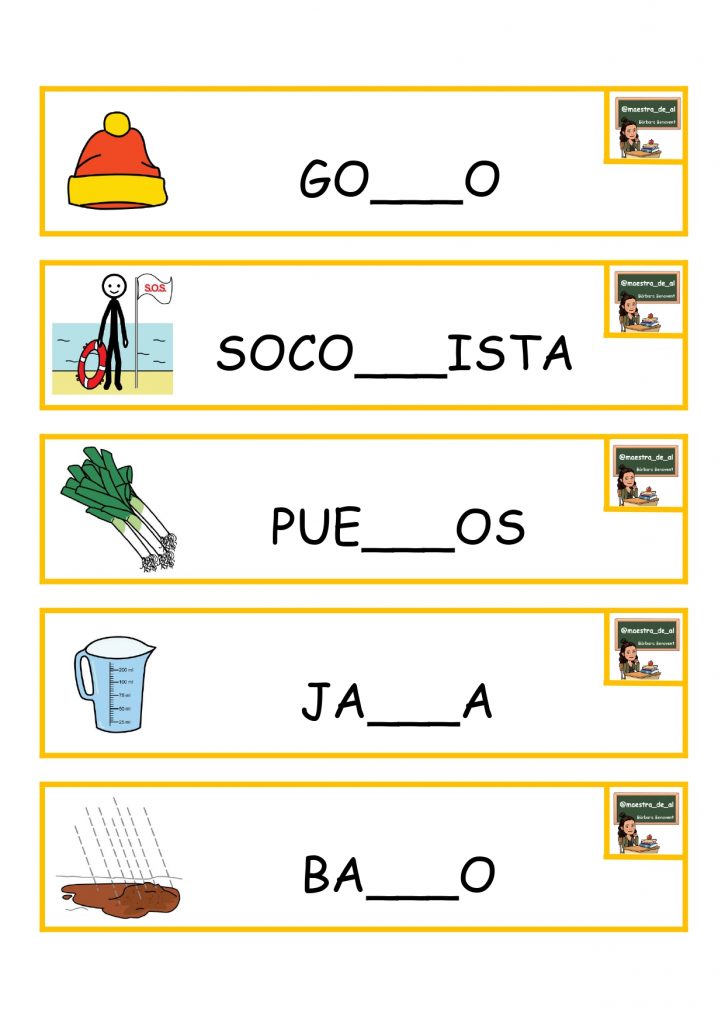 DISCRIMINACIÓN Y LECTOESCRITURA VIBRANTES: R - RR -Orientacion Andujar