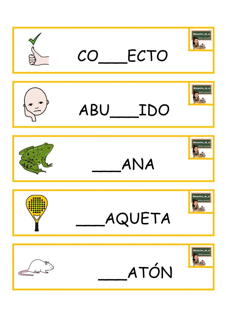 DISCRIMINACIÓN Y LECTOESCRITURA VIBRANTES: R - RR -Orientacion Andujar