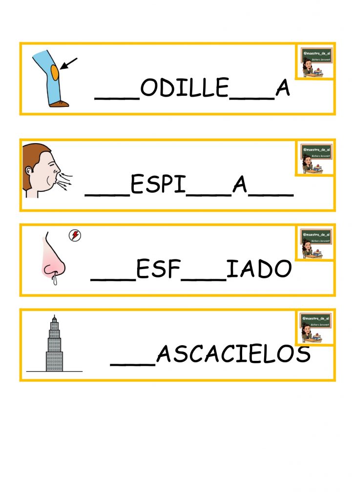 DISCRIMINACIÓN Y LECTOESCRITURA VIBRANTES: R - RR -Orientacion Andujar