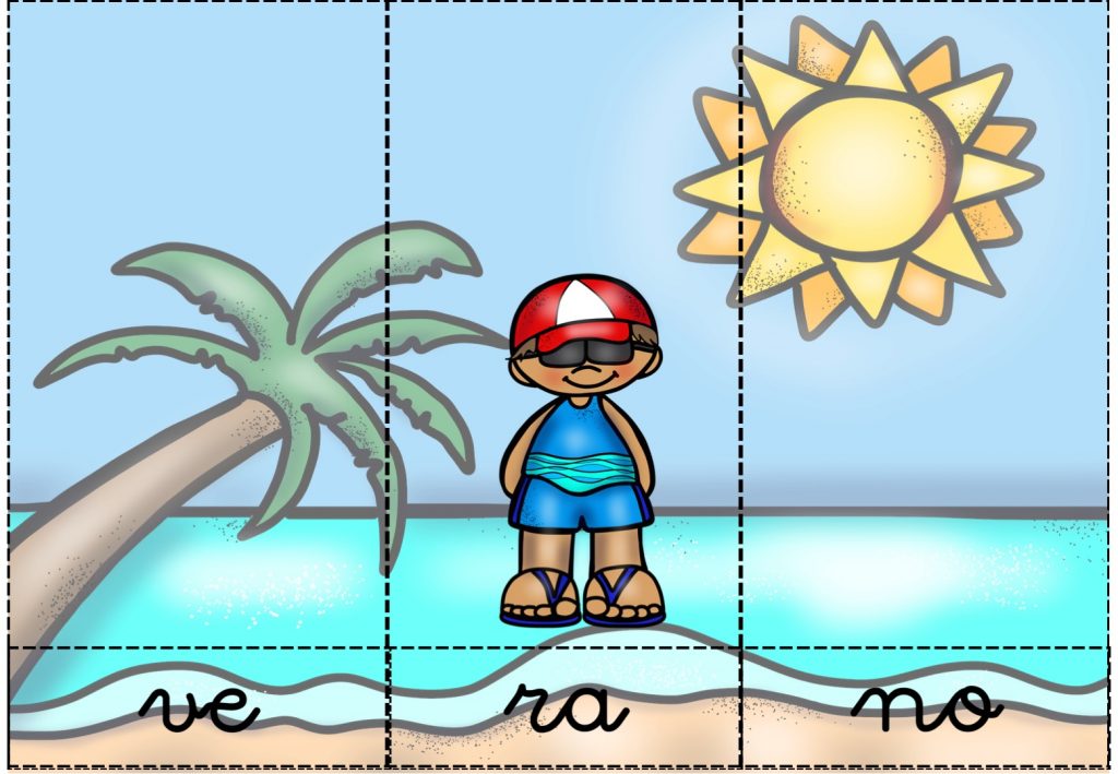 Rompecabezas silábicos de verano fresquitos y divertidos -Orientacion ...