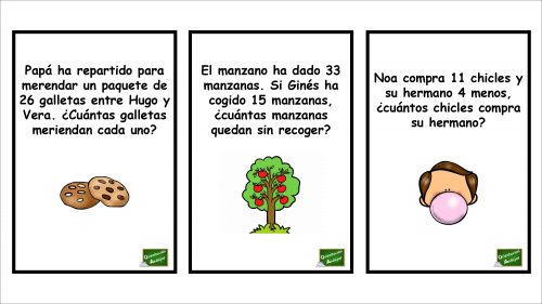 Colección de tarjetas con problemas matemáticos. -Orientacion Andujar