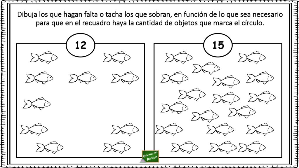 Trabajamos el conteo a través de dibujos: Tacha o dibuja. -Orientacion ...
