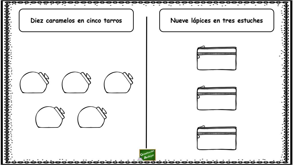 Inicio a la división con dibujos. -Orientacion Andujar