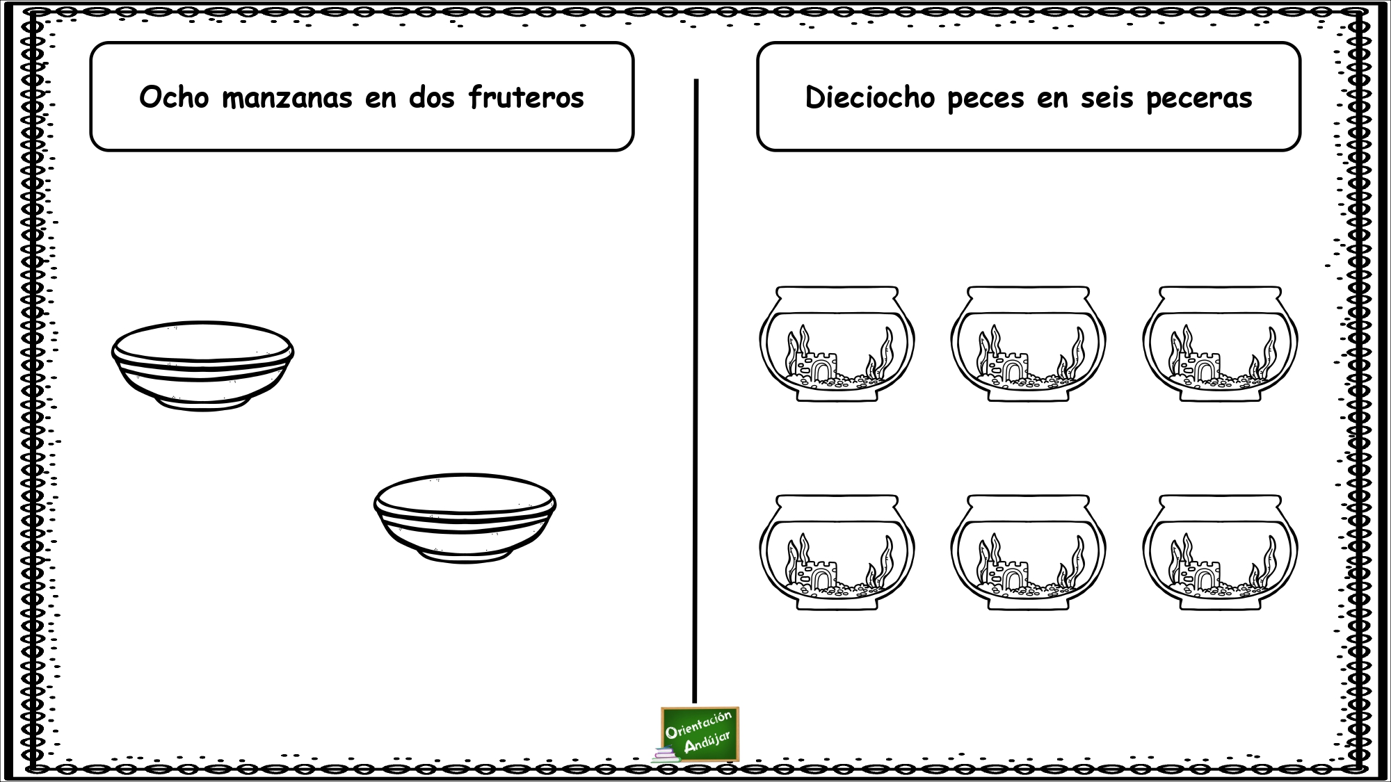 Inicio a la división con dibujos. -Orientacion Andujar