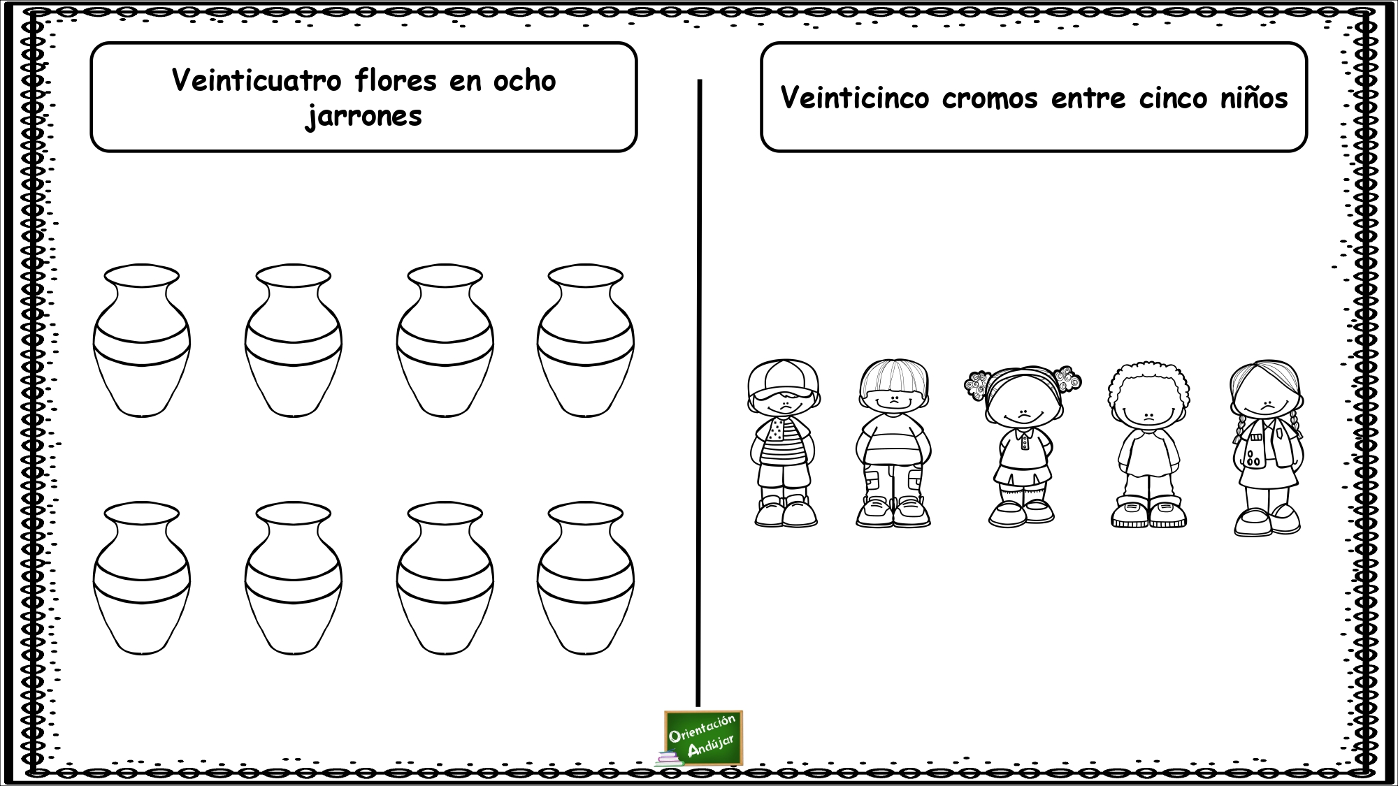 Inicio a la división con dibujos. -Orientacion Andujar