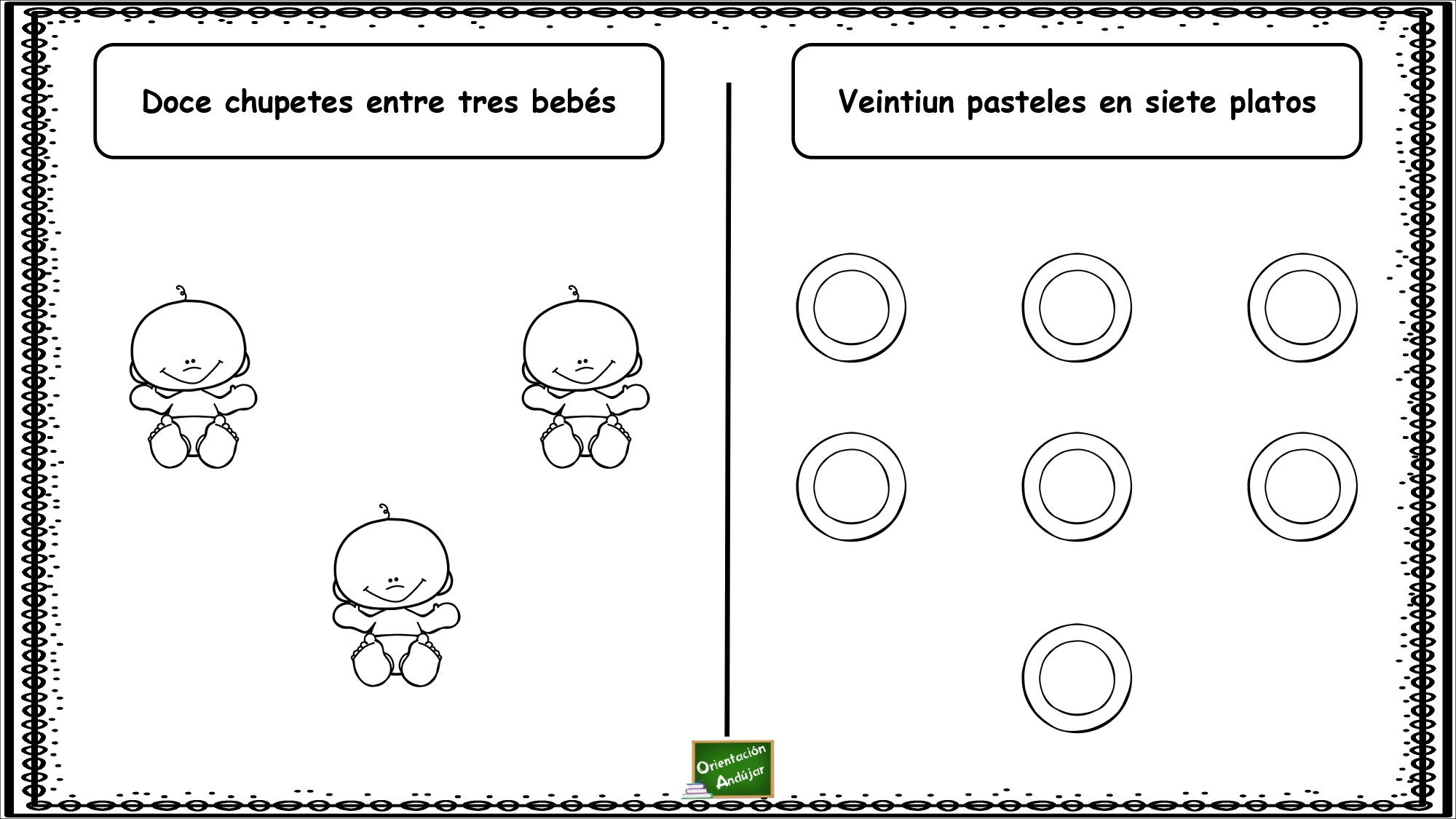 Inicio a la división con dibujos. -Orientacion Andujar