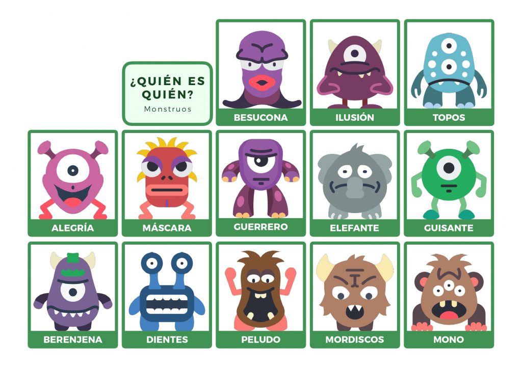 Trabajamos las descripciones ¿Quién es quién? con temática Monstruos ...