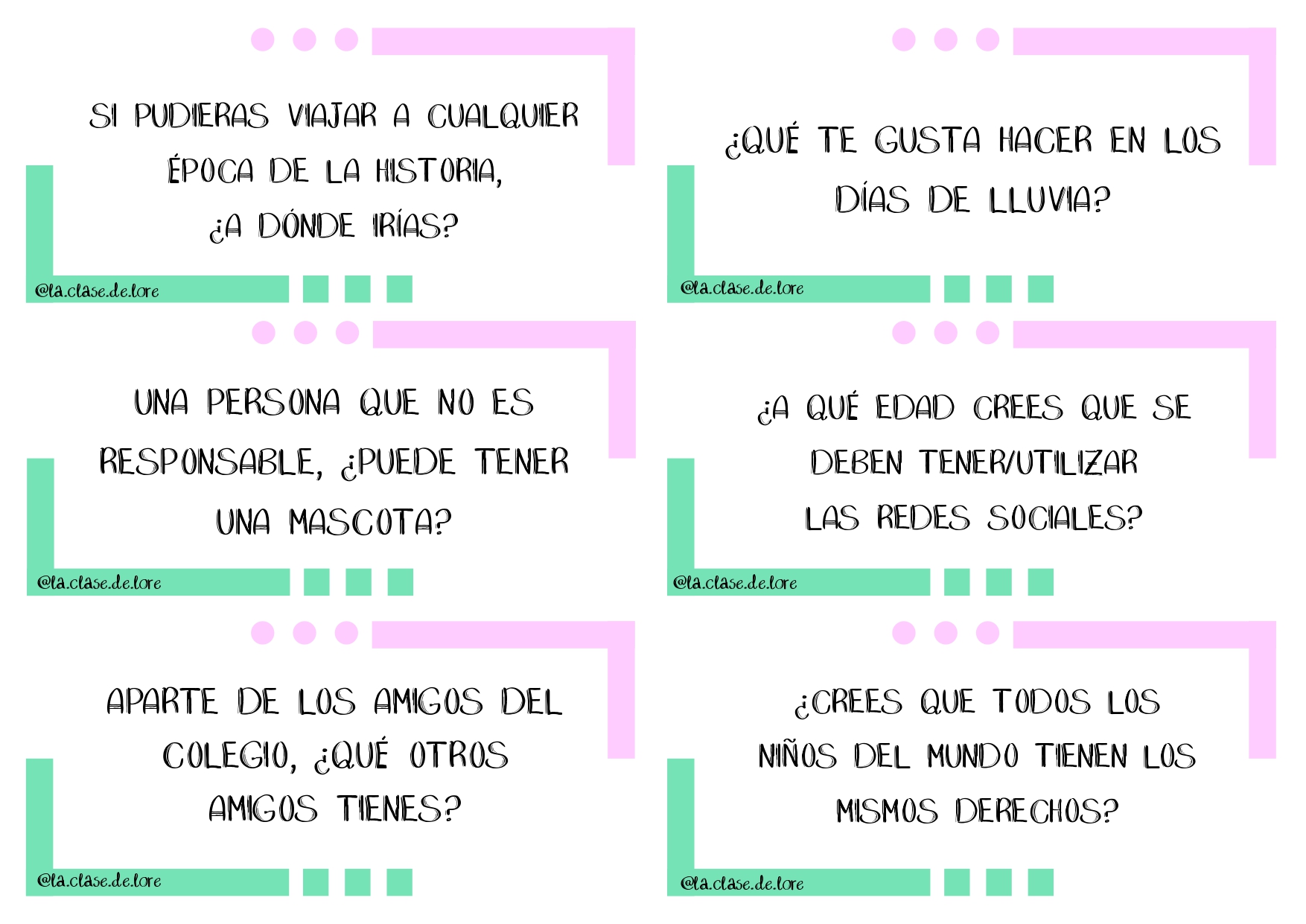 tarjetas PRIMER DÍA DE CLASE CONOCE A TUS ALUMNOS expresión oral_page ...