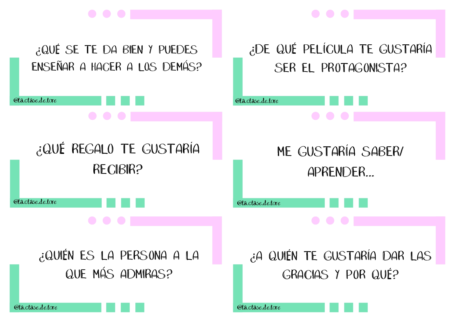 tarjetas PRIMER DÍA DE CLASE CONOCE A TUS ALUMNOS expresión oral_page ...