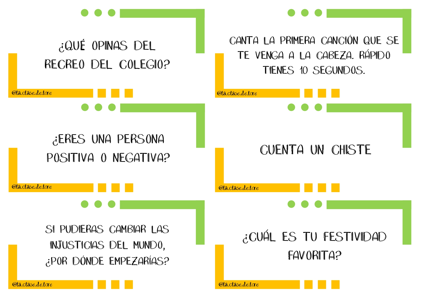 tarjetas PRIMER DÍA DE CLASE CONOCE A TUS ALUMNOS expresión oral_page ...