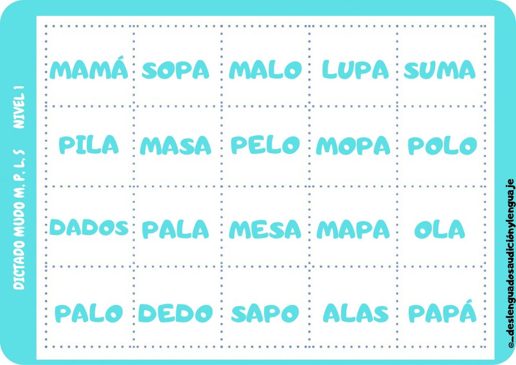Autodictados O Dictados mudos para repasar M, P, L y S. ? -Orientacion ...